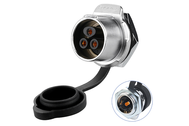 LP-20-3 Pin 90° Industrial Circular Waterproof Signal Terminal Block