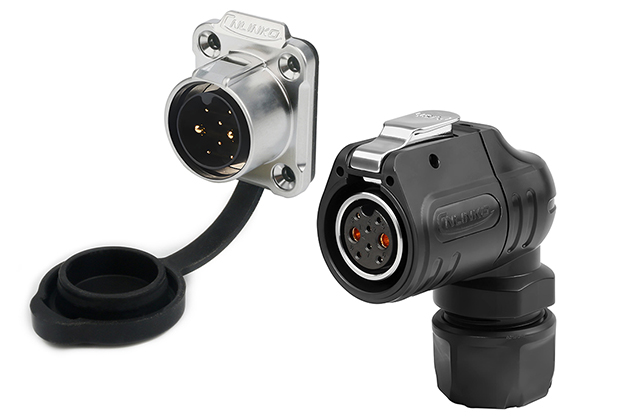 LP-20-8 Pin 90° Industrial Circular Waterproof Power Connector Terminal ...